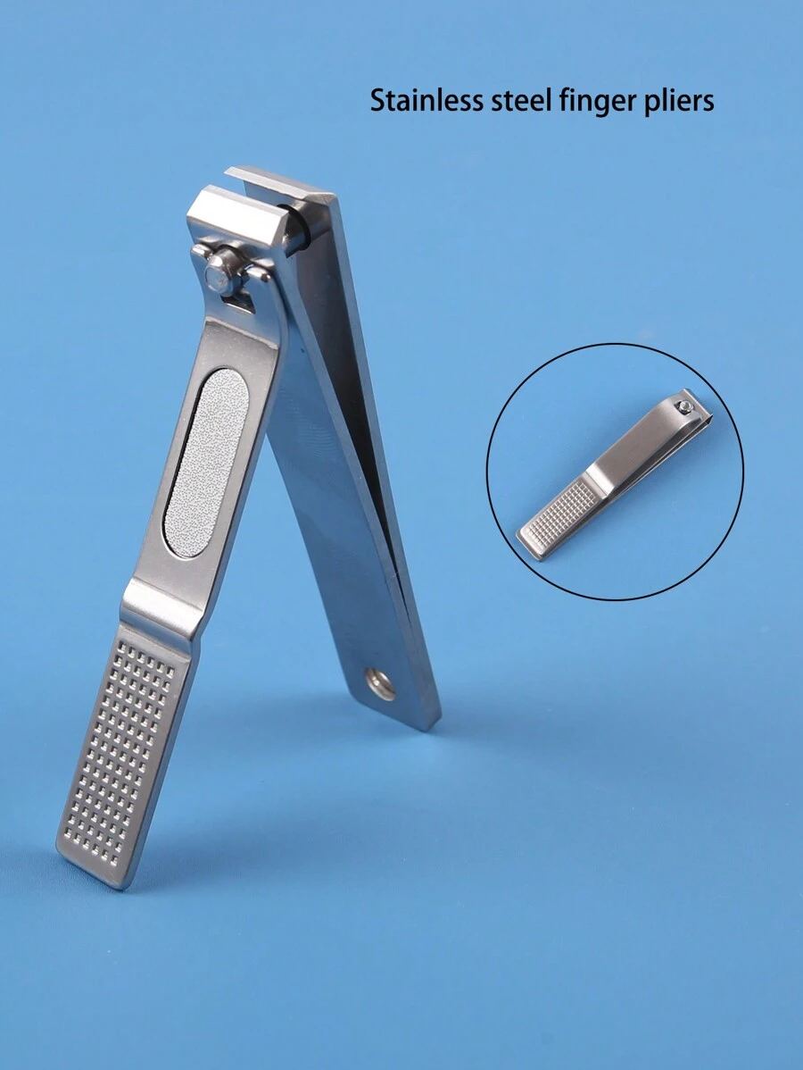 1pc Silver Handle Straight Nail Clipper, Suitable For Trimming ...