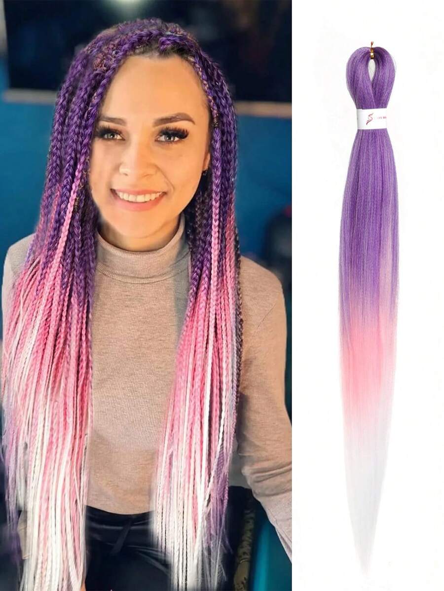 Cheveux tressés pré-étirés 1 paquet, 18 pouces 36 pouces, noir naturel ...