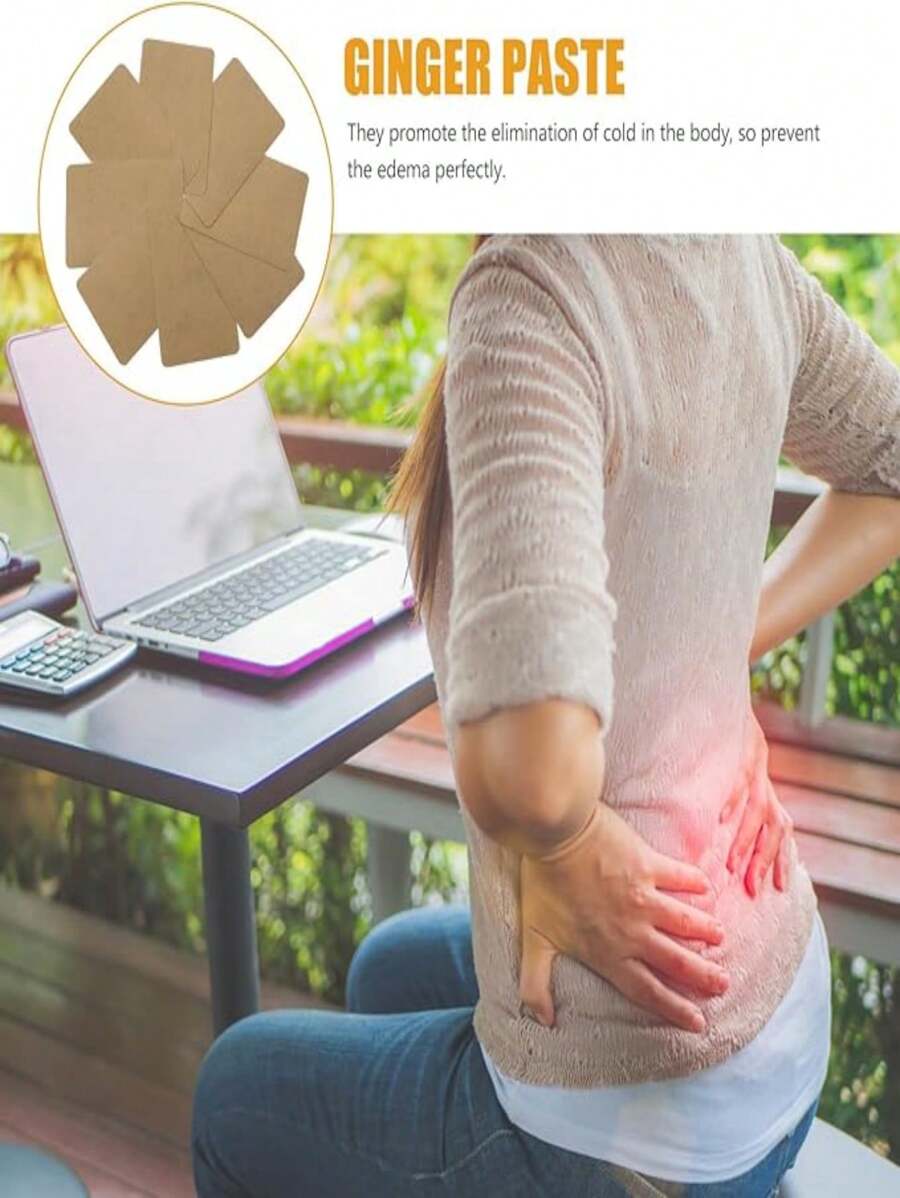 10Packs Ginger Pad Heating Foot Pad Ginger Patches Adhesive Heat ...