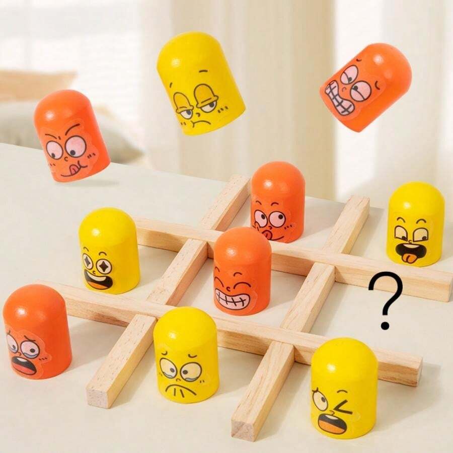 New Fun Expression Tic-Tac-Toe DIY Chess Piece Expression Children's ...