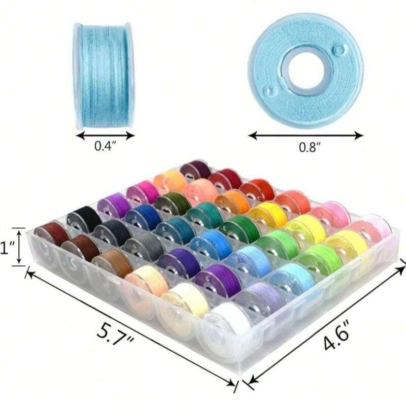 36pcs Pre-Wound Bobbins And Sewing Thread Spools With Plastic Case ...