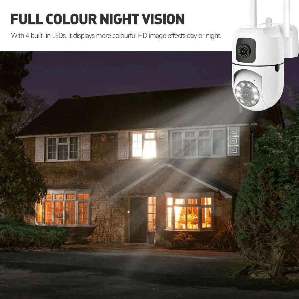 4MP Dual Lens WiFi IP Camera Indoor Security Protection Bluetooth ...