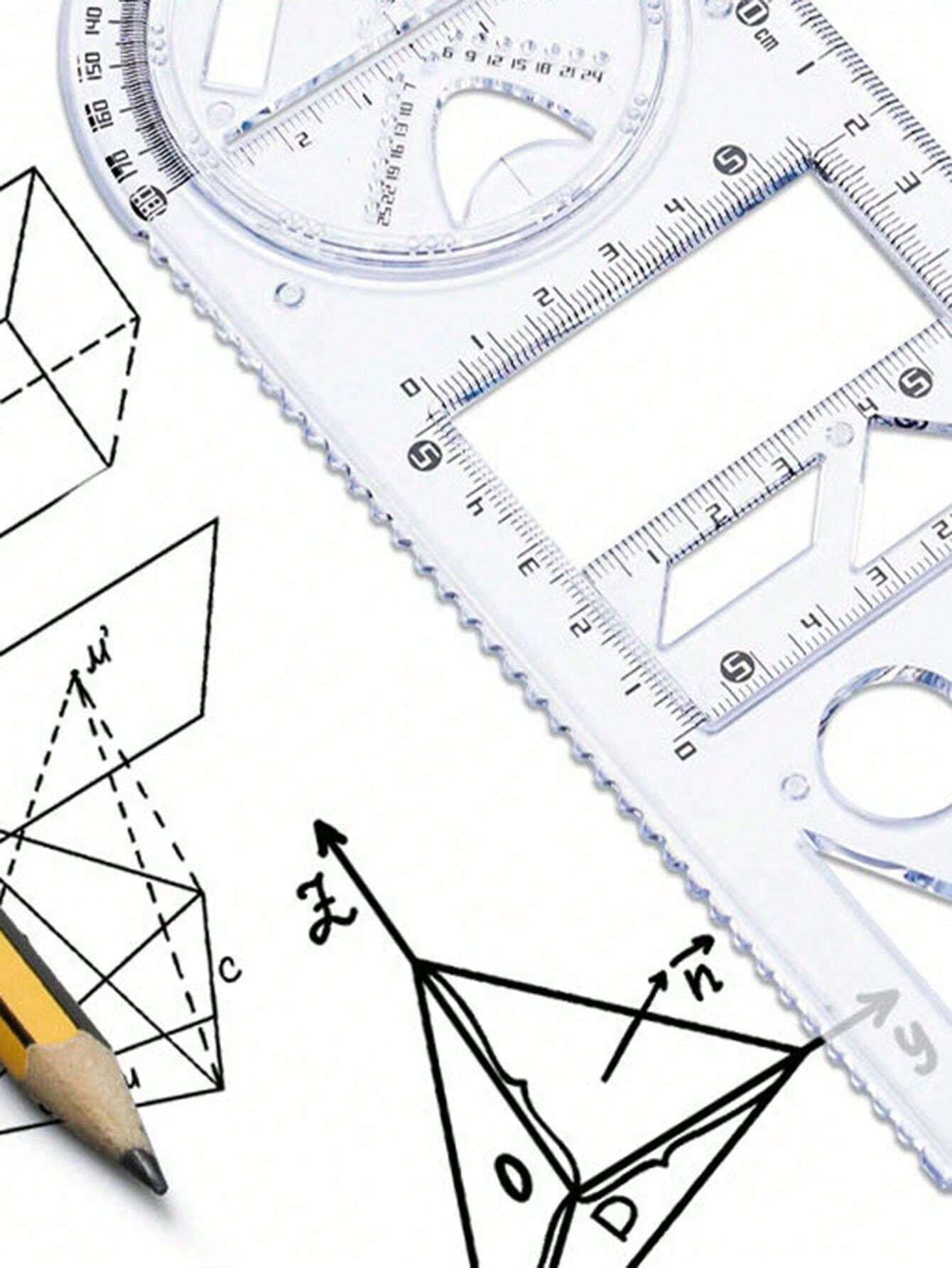 Règle multifonctionnelle avec formes géométriques pour les élèves de l ...