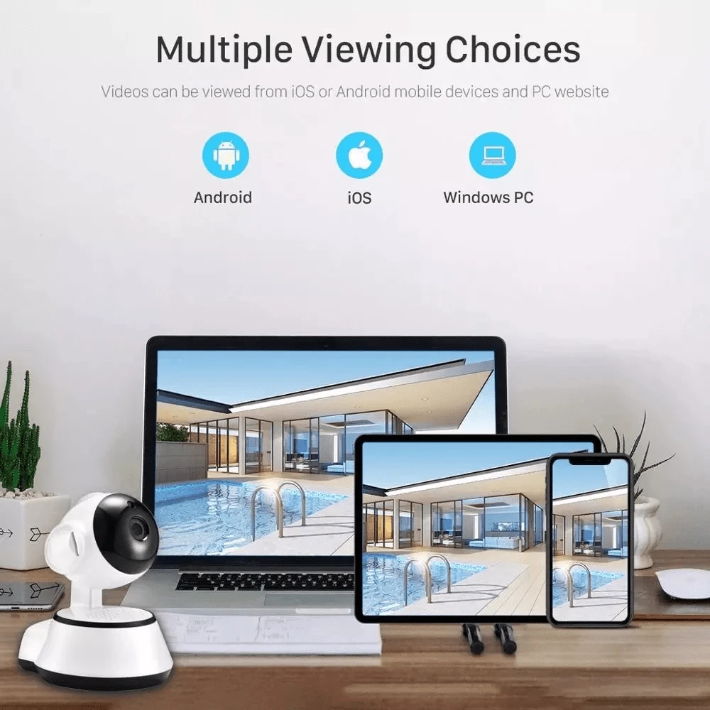 Cámara CCTV mini IP V380 Pro HD con seguimiento automático, visión ...