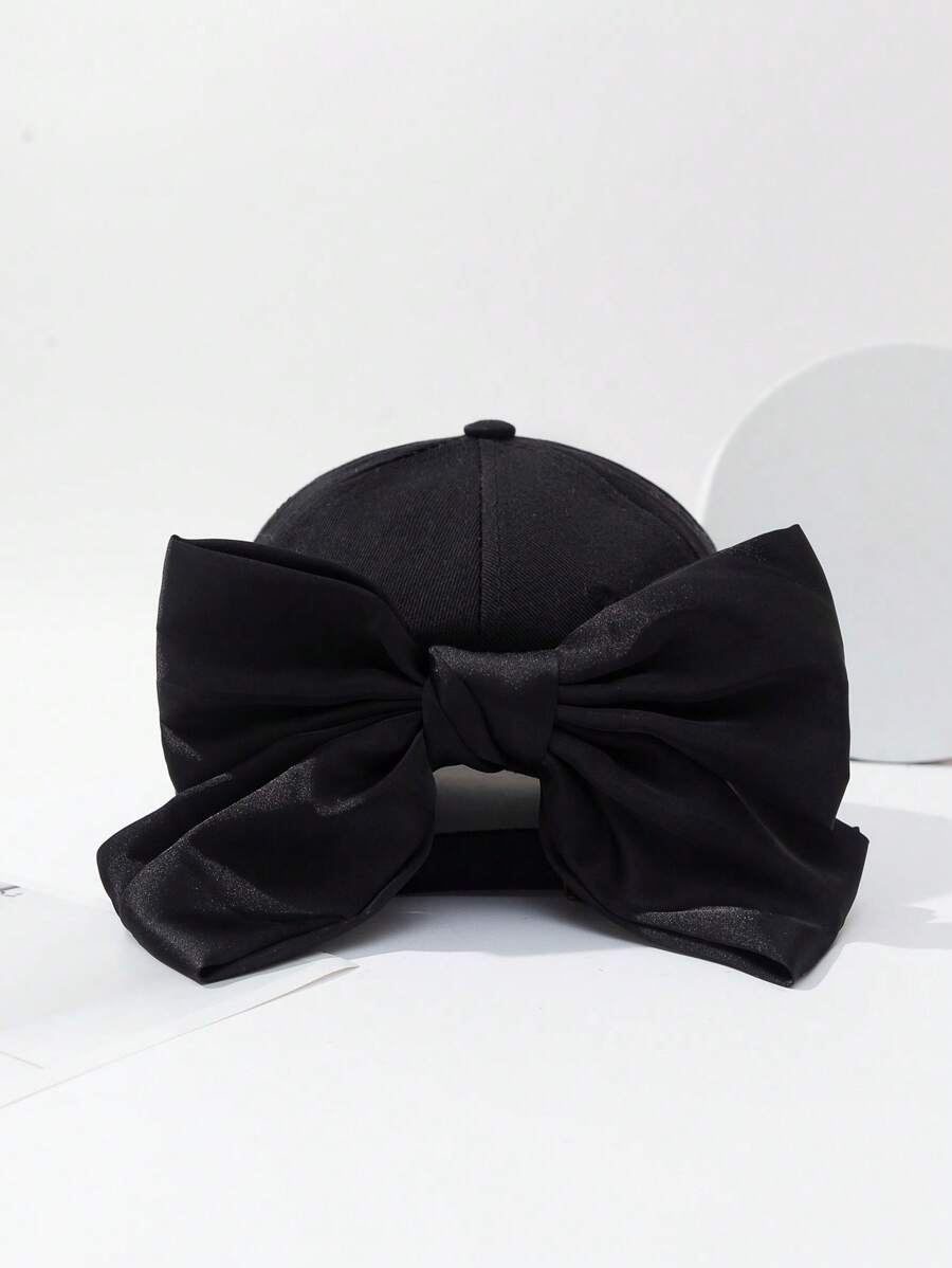 1pc Women's Bow Accent Adjustable Baseball Cap, Casual Outdoor Hat ...