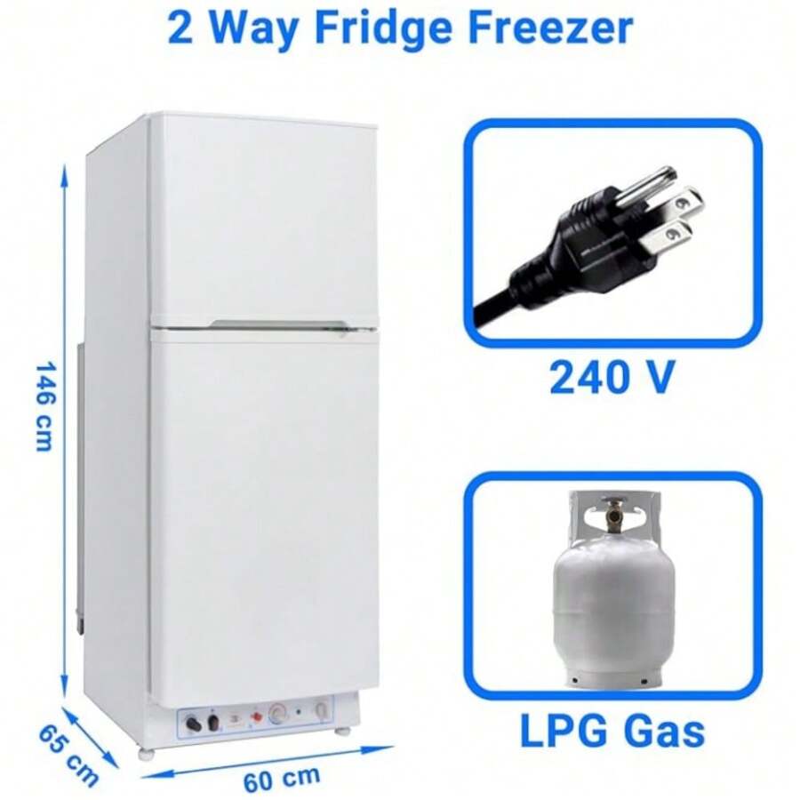 SMAD Smad Gas Fridge Freezer, Lpg Fridge Freezer 185 Litres, Silent Gas ...