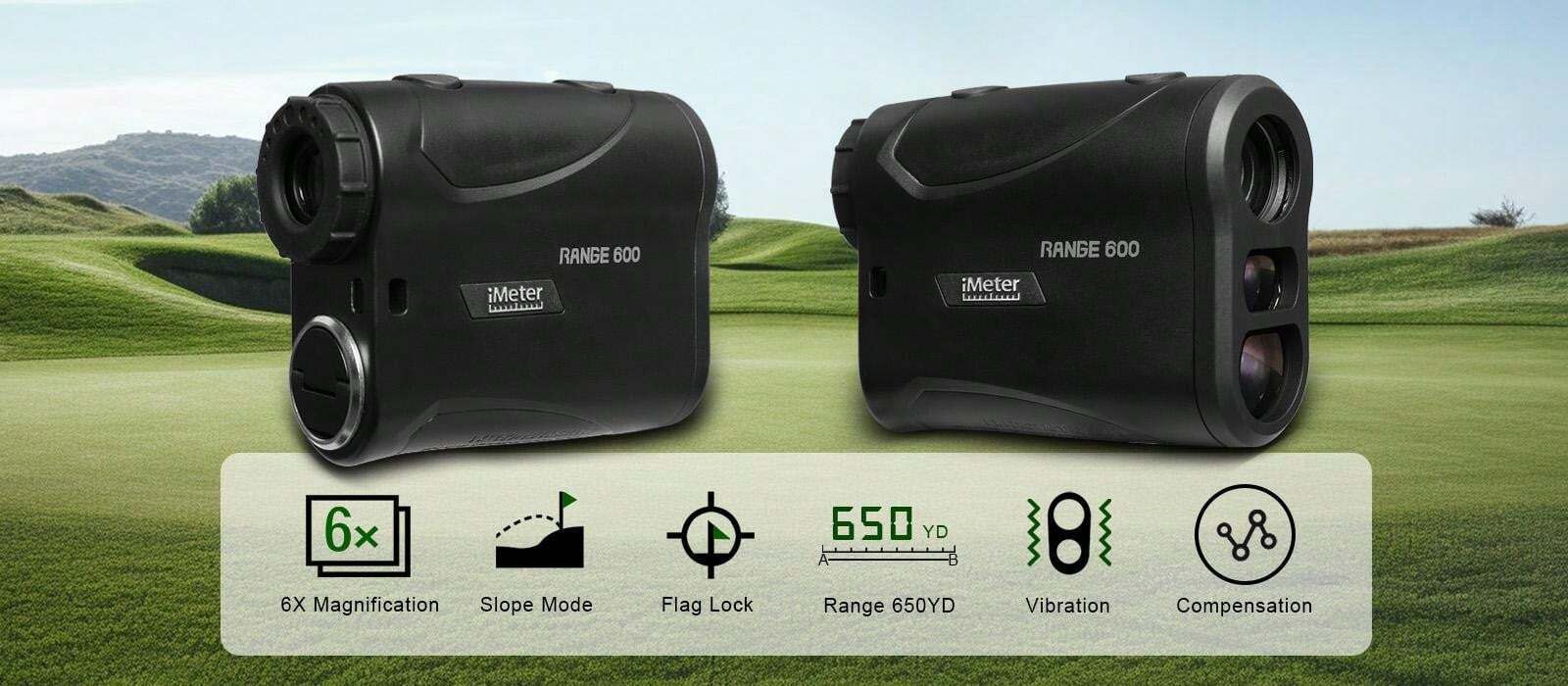 iMeter 656 Yards Golf Rangefinder With Slope Adjustment Golf Range ...