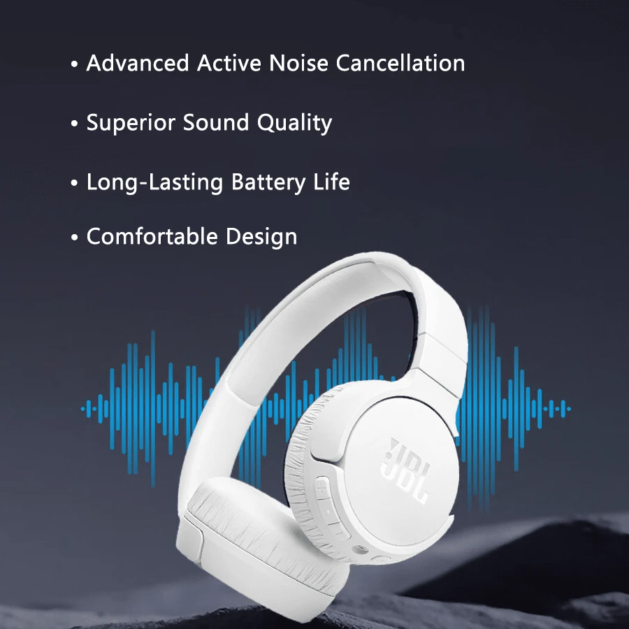 JBL Cuffie senza fili JBL TUNE670NC, riduzione digitale del rumore ...