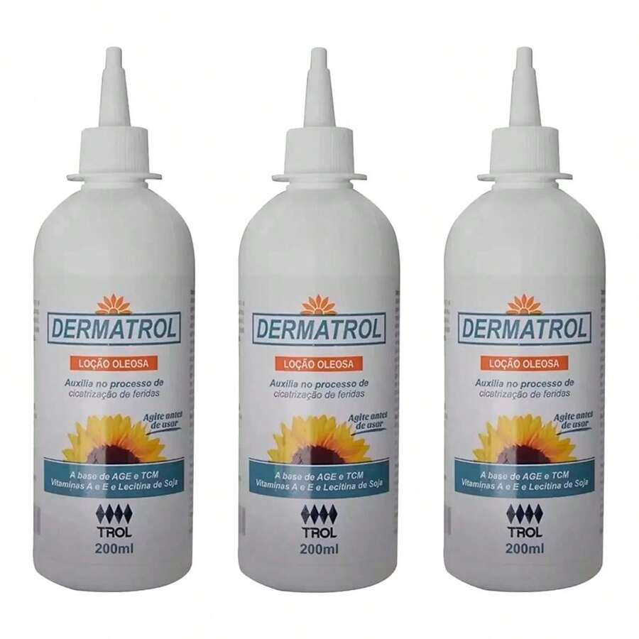 Kit 3 Units Dermatrol Healing Moisturizing Sunflower Oil 200ml | SHEIN USA