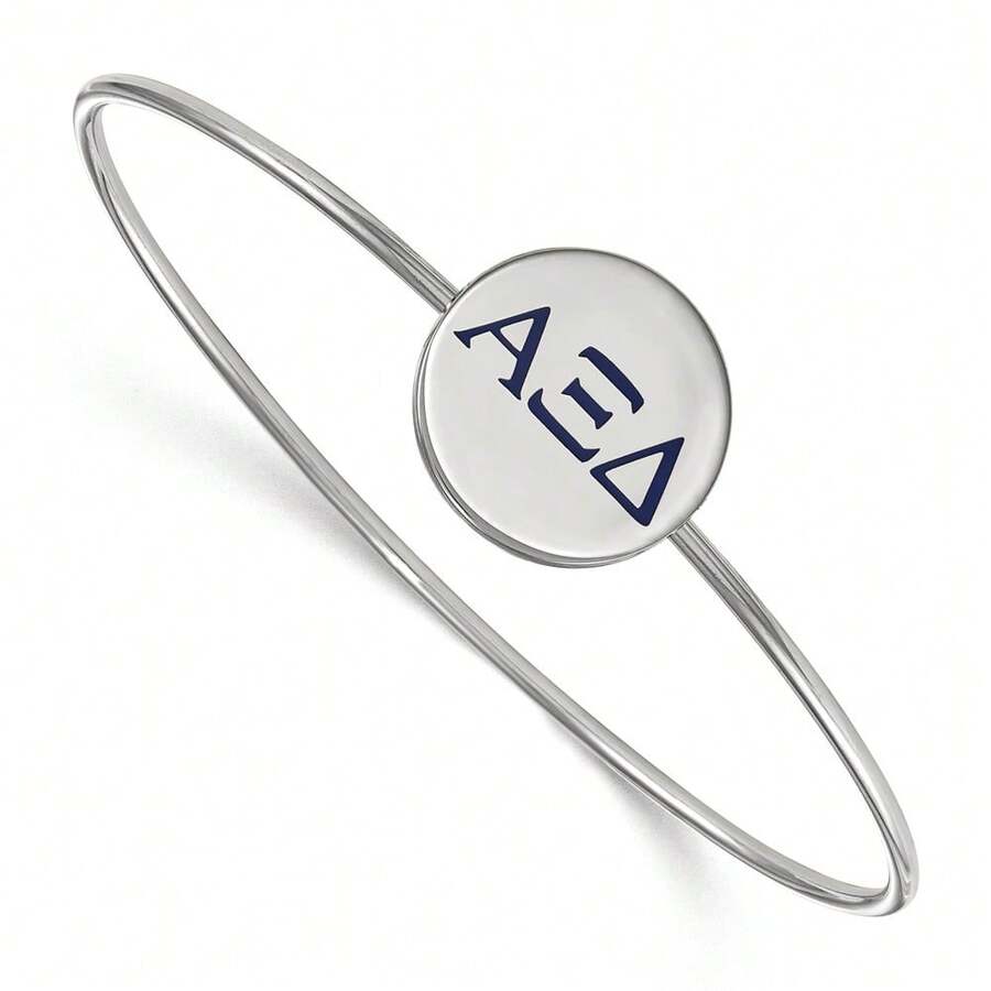 The Black Bow Sterling Silver Alpha Xi Delta Enamel Blue Greek Letter ...