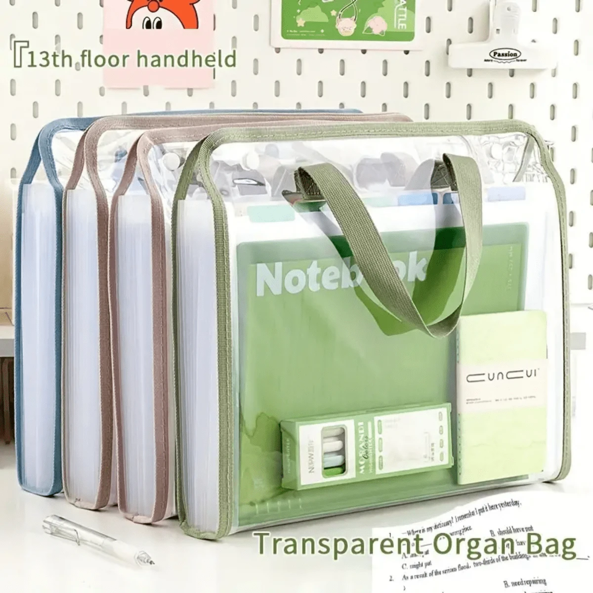 13-Pocket Expandable File Organizer With Labels - Portable File Folder ...