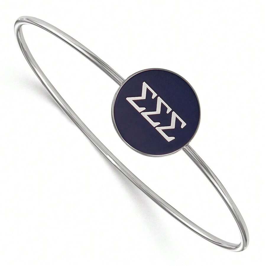 The Black Bow Sterling Silver Sigma Sigma Sigma Blue Enamel Greek ...