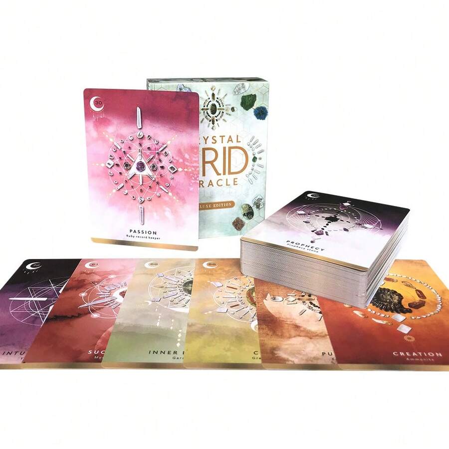 Hot Sales Crystal Grid Oracle Card Fate Divination Prophecy Card Family ...