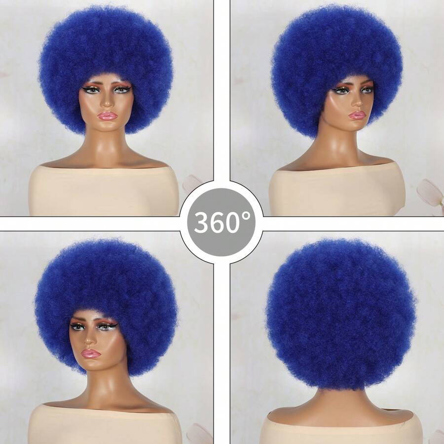 Soft Afro Hair Wig For Women Afro Kinky Curly Hair Wigs With Bangs ...