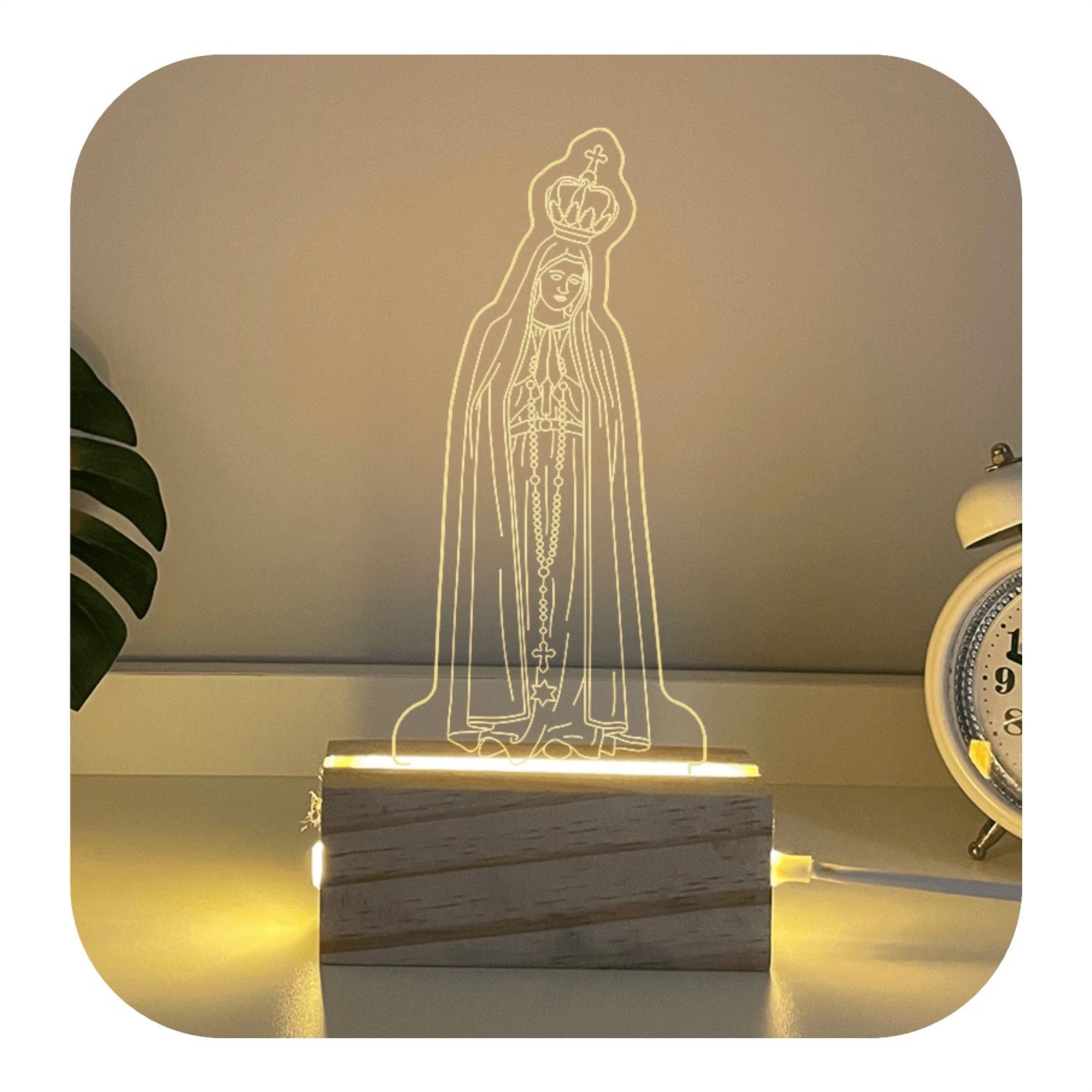 Holy Lamp Our Lady Of Acrylic Virgin Mary | SHEIN USA