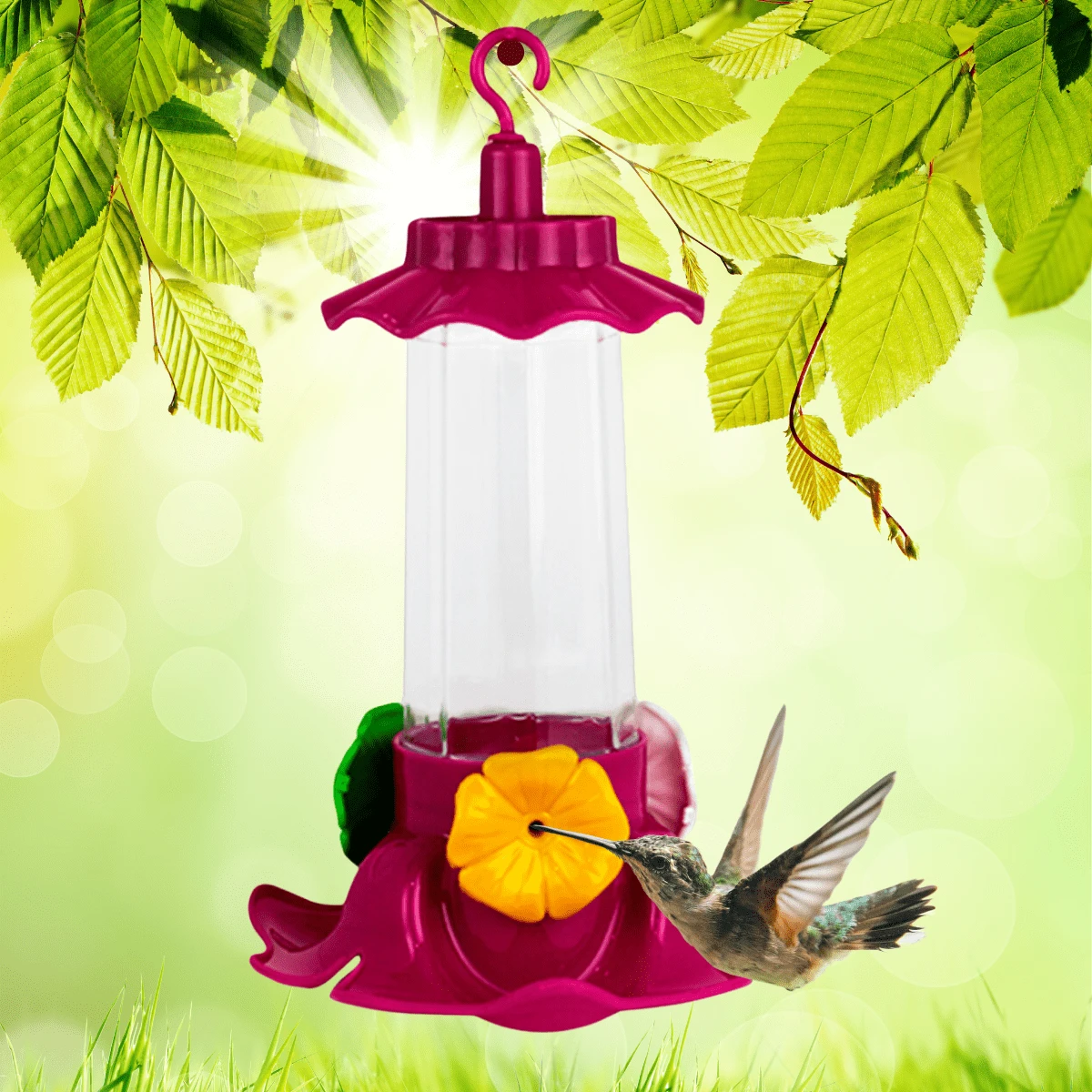 Bebedouro Rosa Pequeno Para Pássaros Beija Flor Reservatório Anti ...