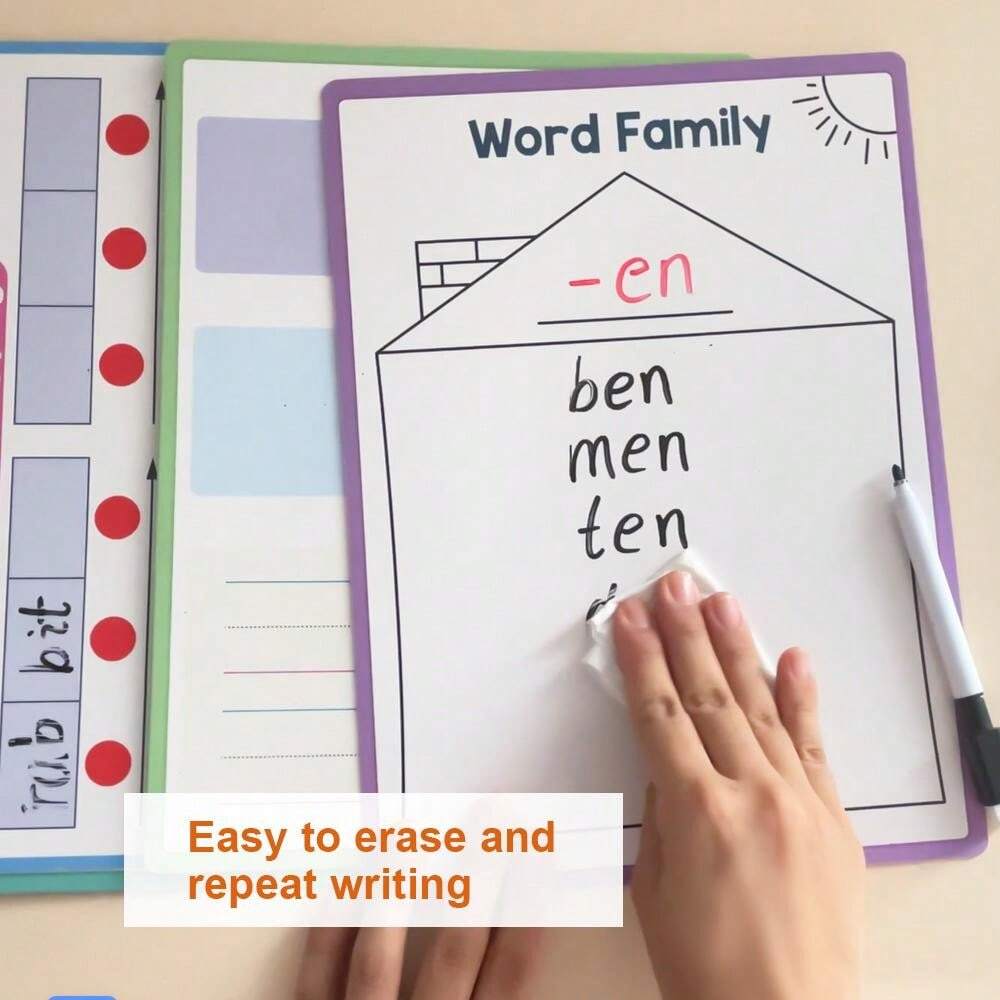 Pizarra borrable en seco para el aprendizaje de fonética para niños ...