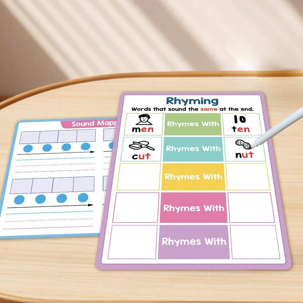 Pizarra borrable en seco para el aprendizaje de fonética para niños ...