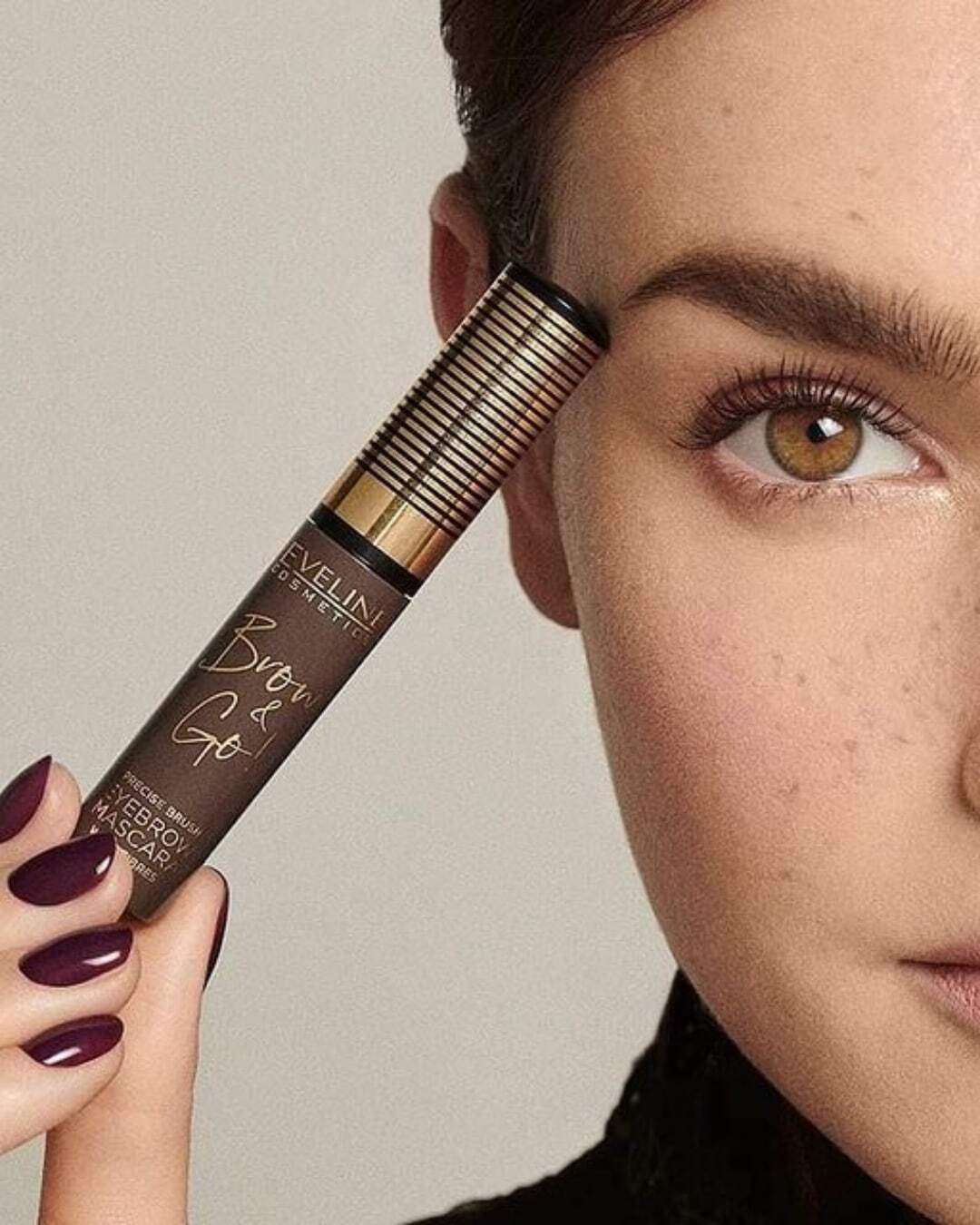 Eveline Cosmetics Brow & Go! Eyebrow Mascara - Dark Brown - Precise ...