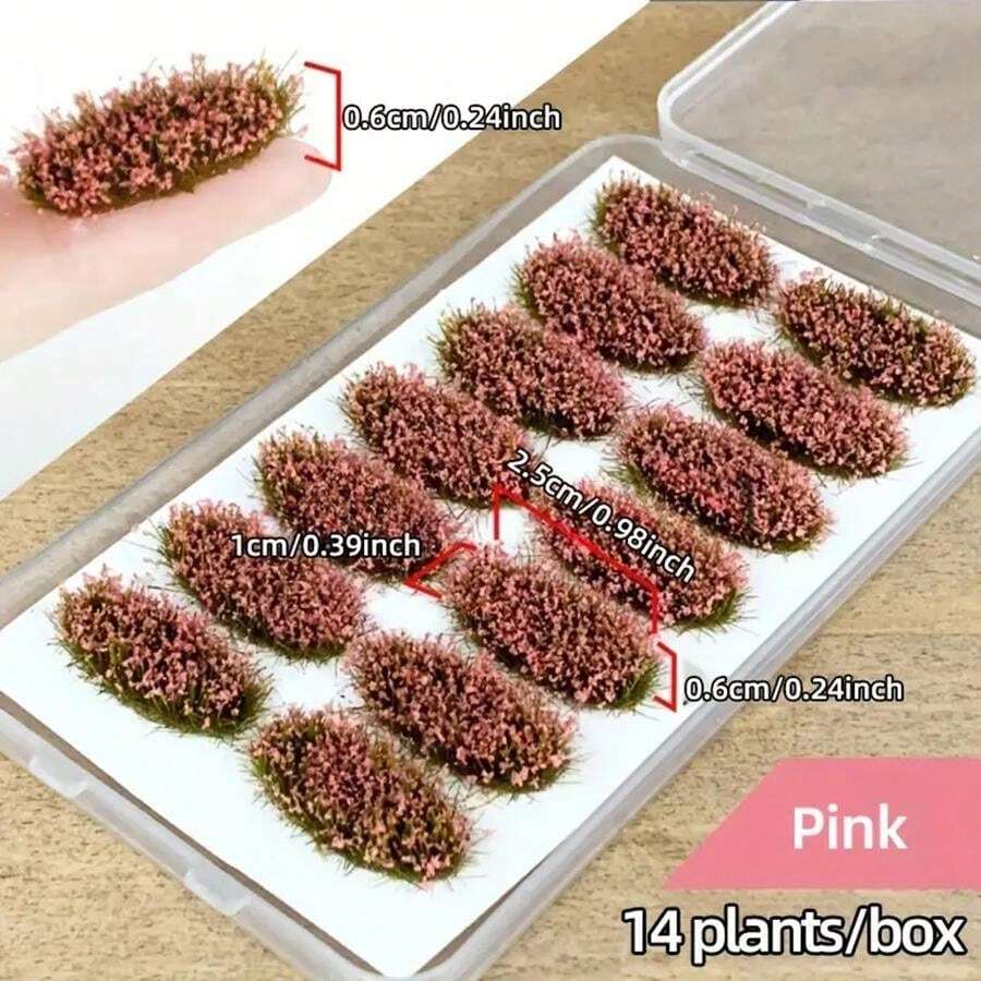 14PCS Miniature Grass Flower Static Scale Model Materials For HO N ...