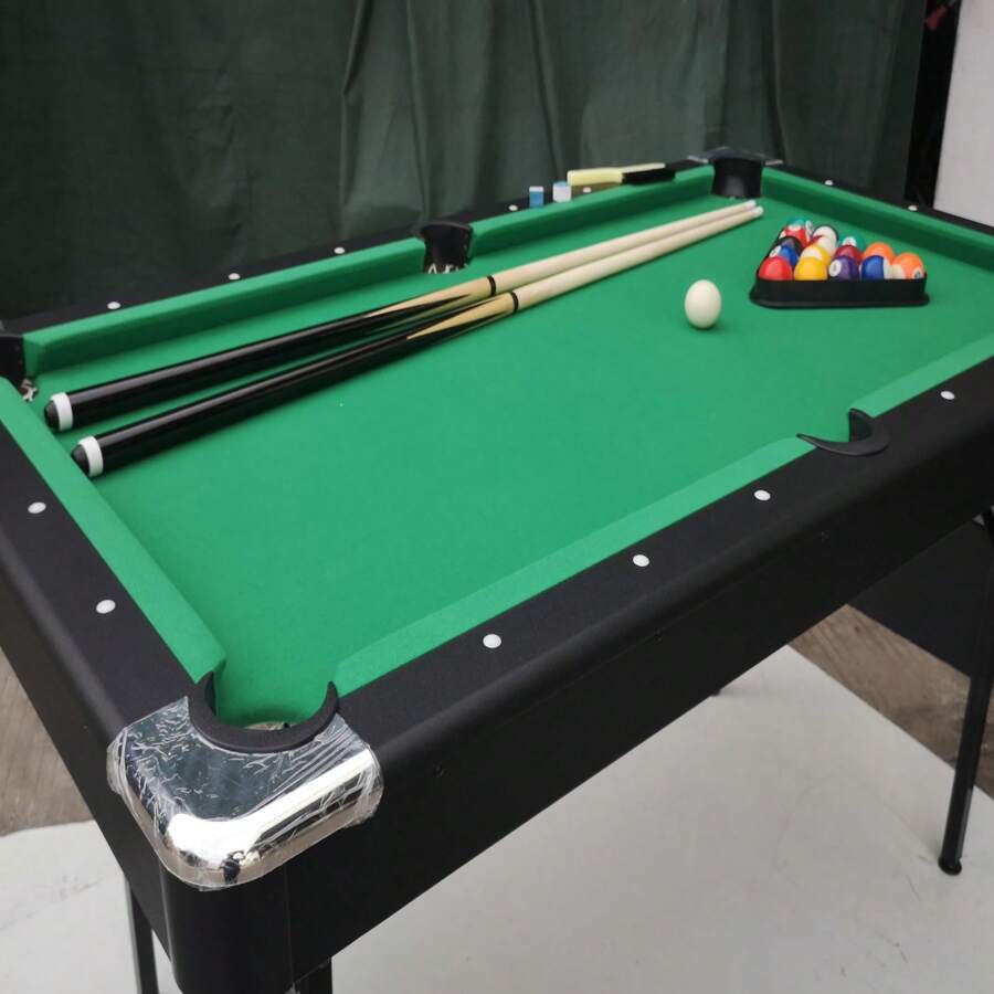 5.5 FT 3-In-1 Billiard Table, Portable Pool Table With Safety Anti ...