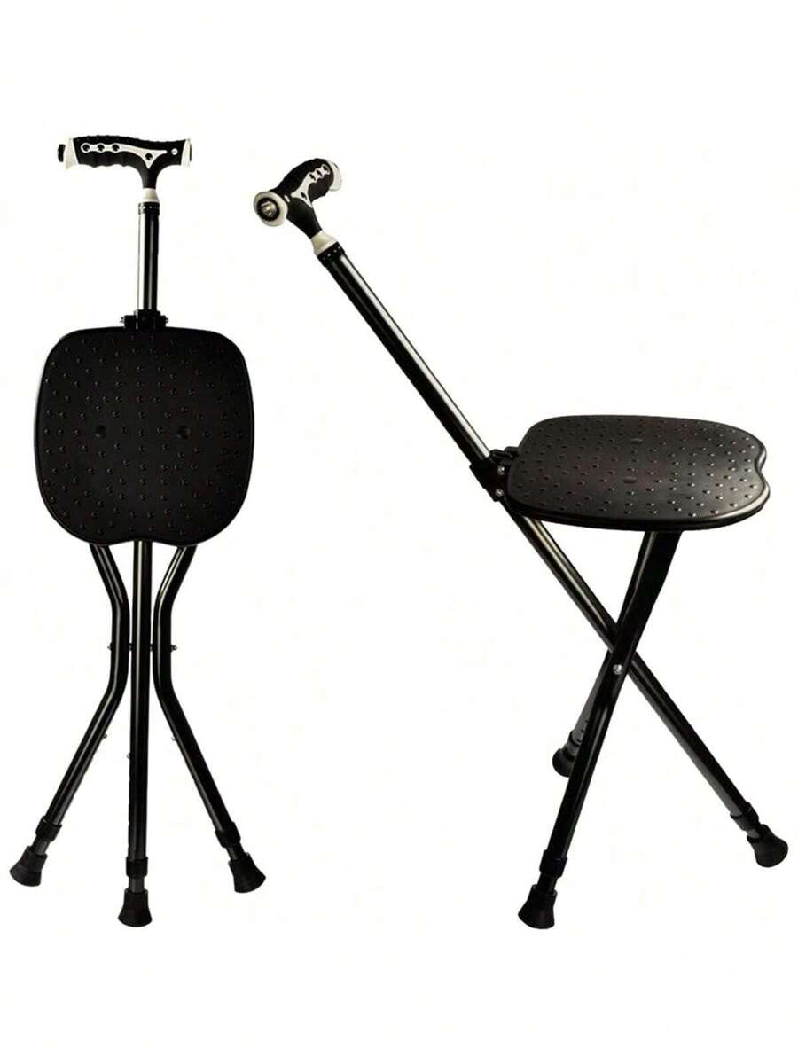 440 Lbs Folding Canes With Seat Walking Stick Height Adjustment Cane ...