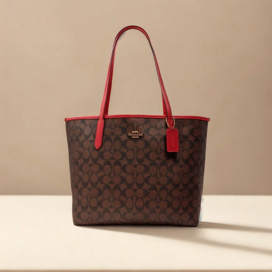 Coach Women CITY TOTE Single-Shoulder Bag Classic With Large Volume ...