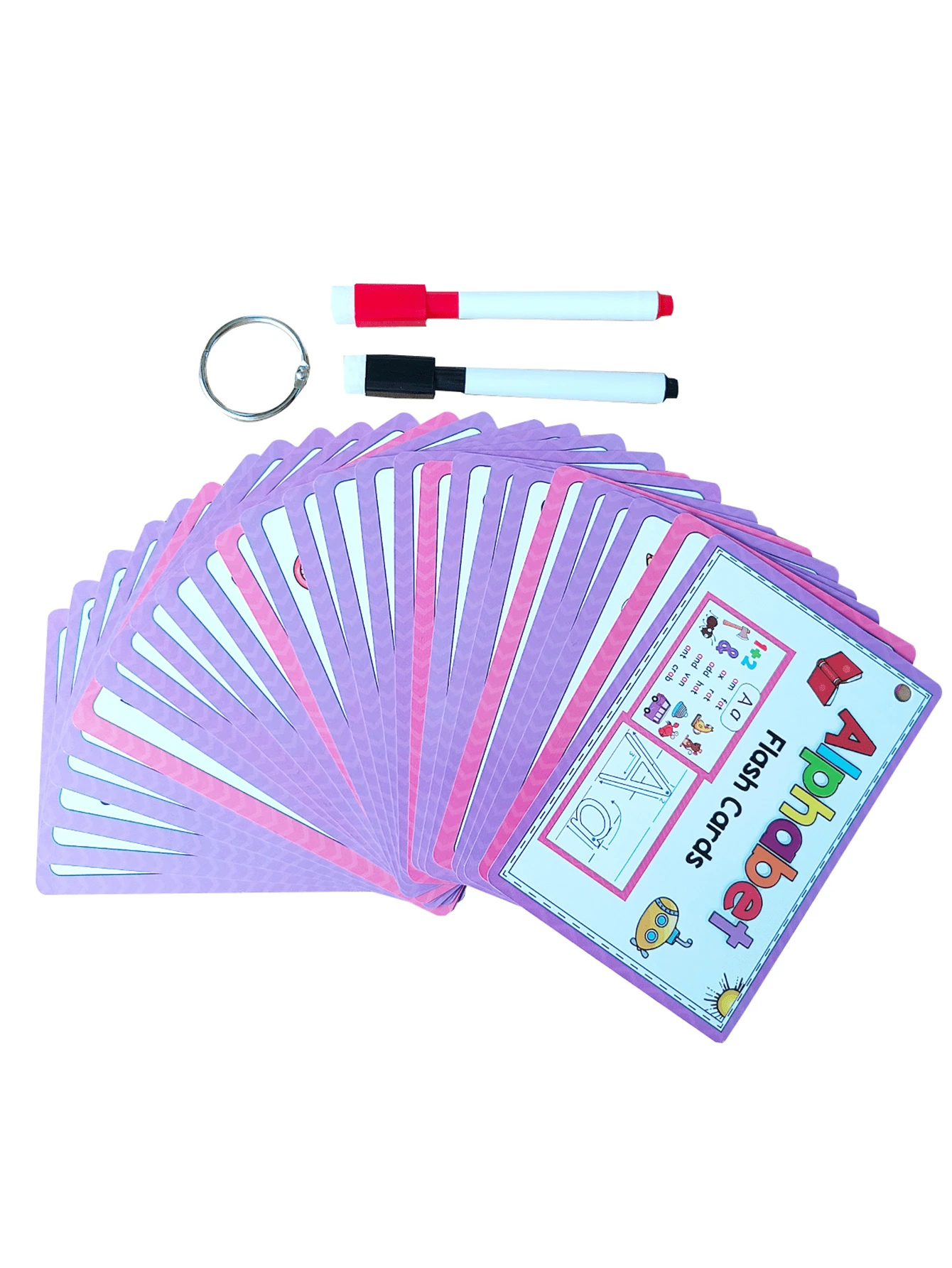 1 Pc Stroke Sequential Letter Flashcards, Waterproof Reading Cards ...