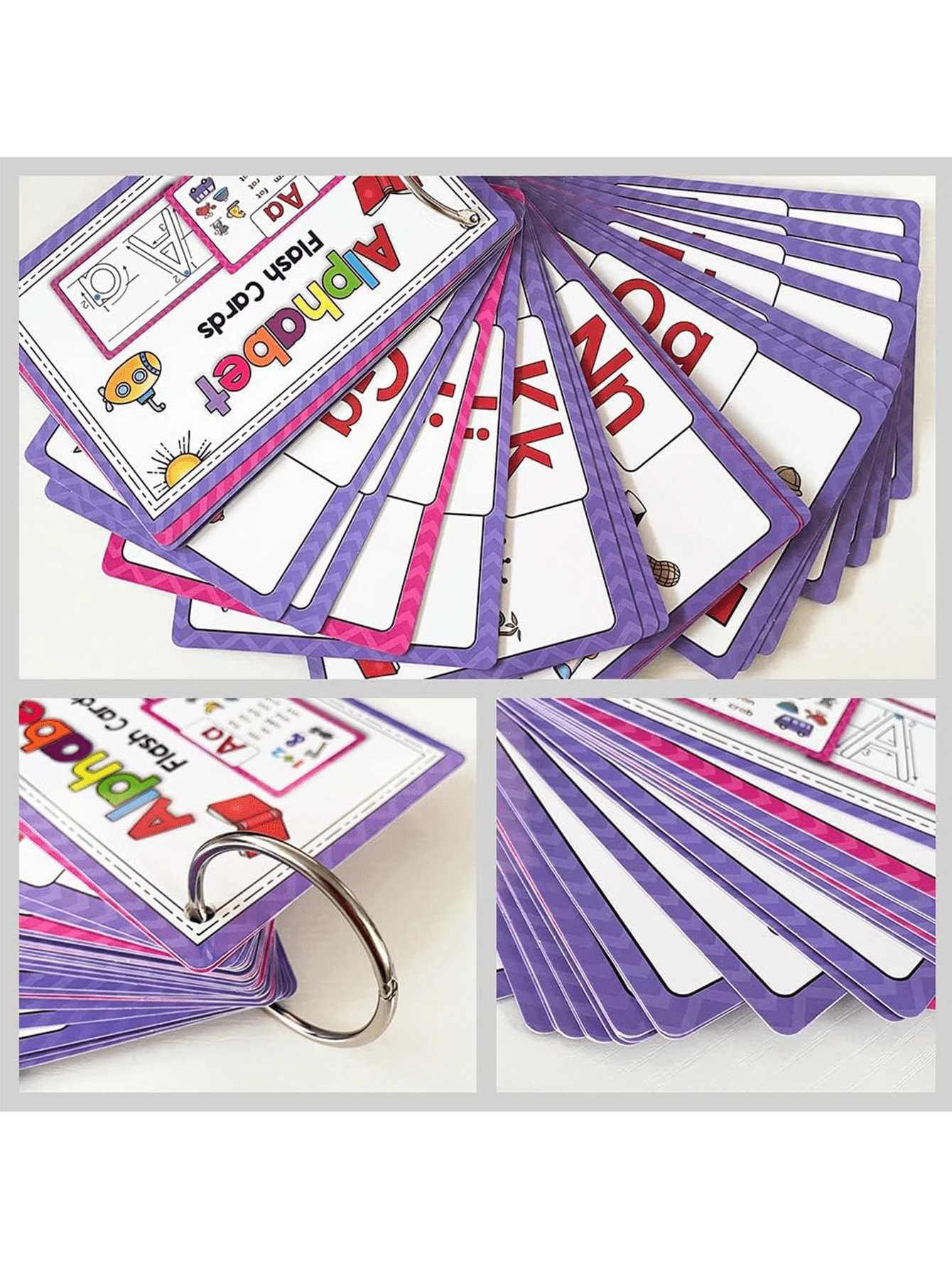 1 Pc Stroke Sequential Letter Flashcards, Waterproof Reading Cards ...