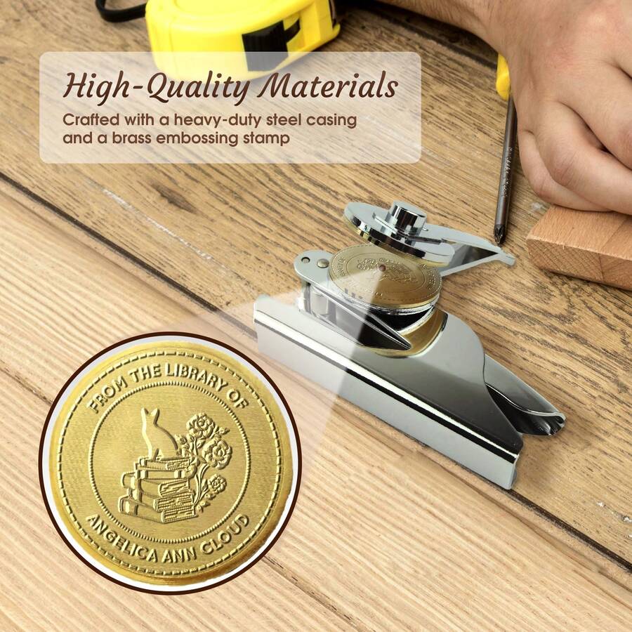 1pc Personalized Embosser, Perfect Stamp For Library, Wedding And ...