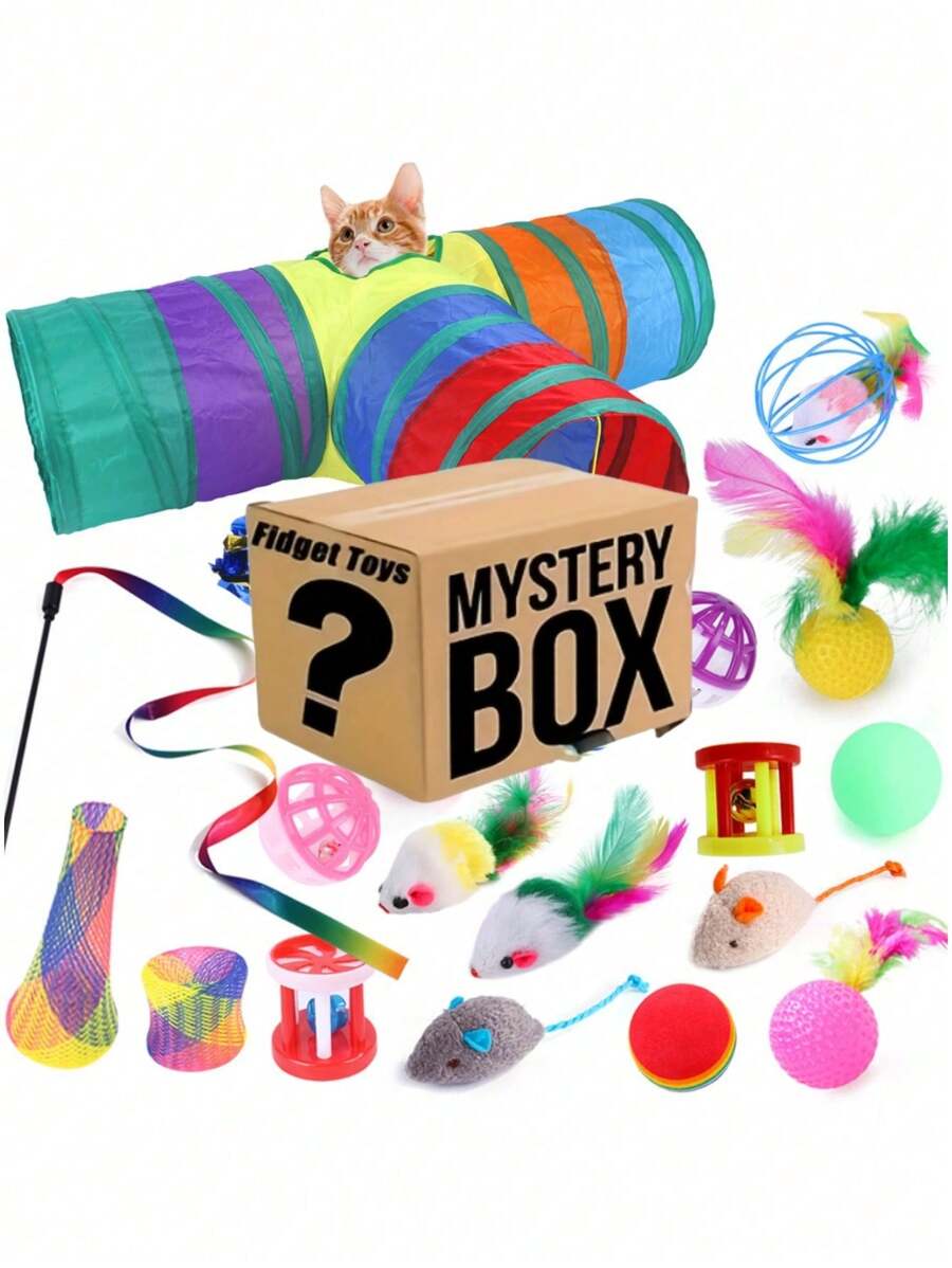 1 Set Random Cat Track Blind Box, Self-Playing Cat Toy, Interactive Cat ...