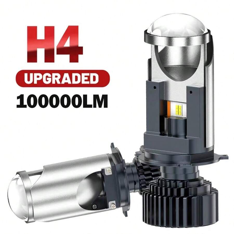 DrViAion 1pair H4 Projector Lens High Low Beam Car Bulbs Canbus H4 Auto ...