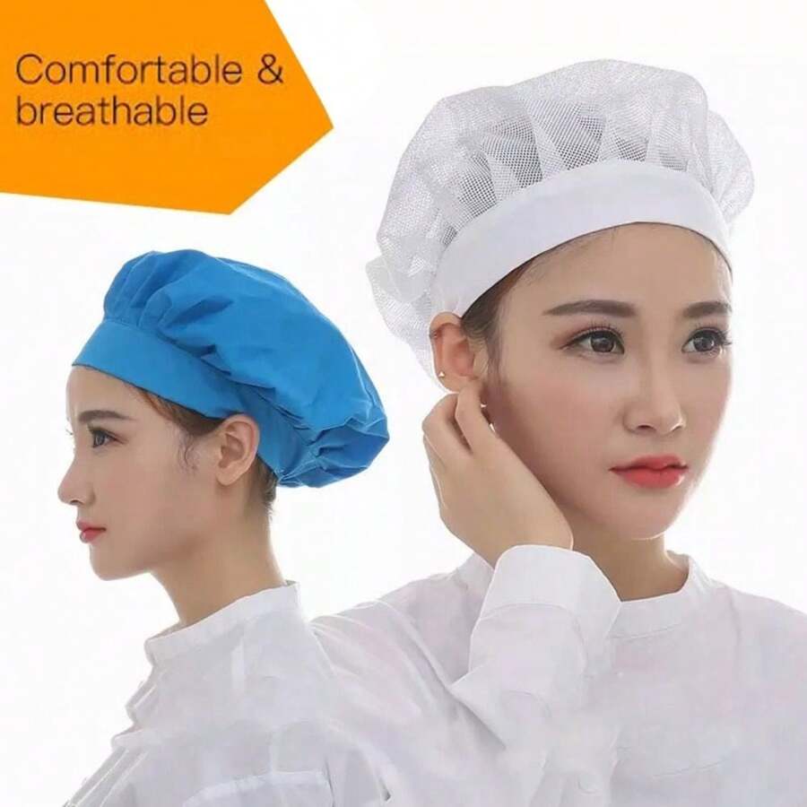 Chef Hat Kitchen Cooking Chef Cap Food Service Hair Nets Chic Bundled ...