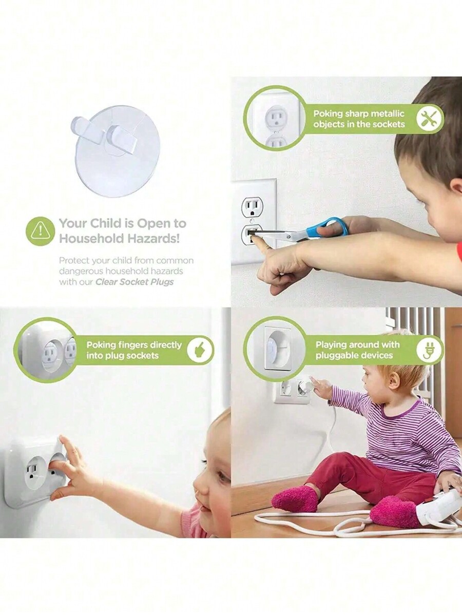 10 pièces Protège-prise de sécurité pour bébé avec cache de prise ...