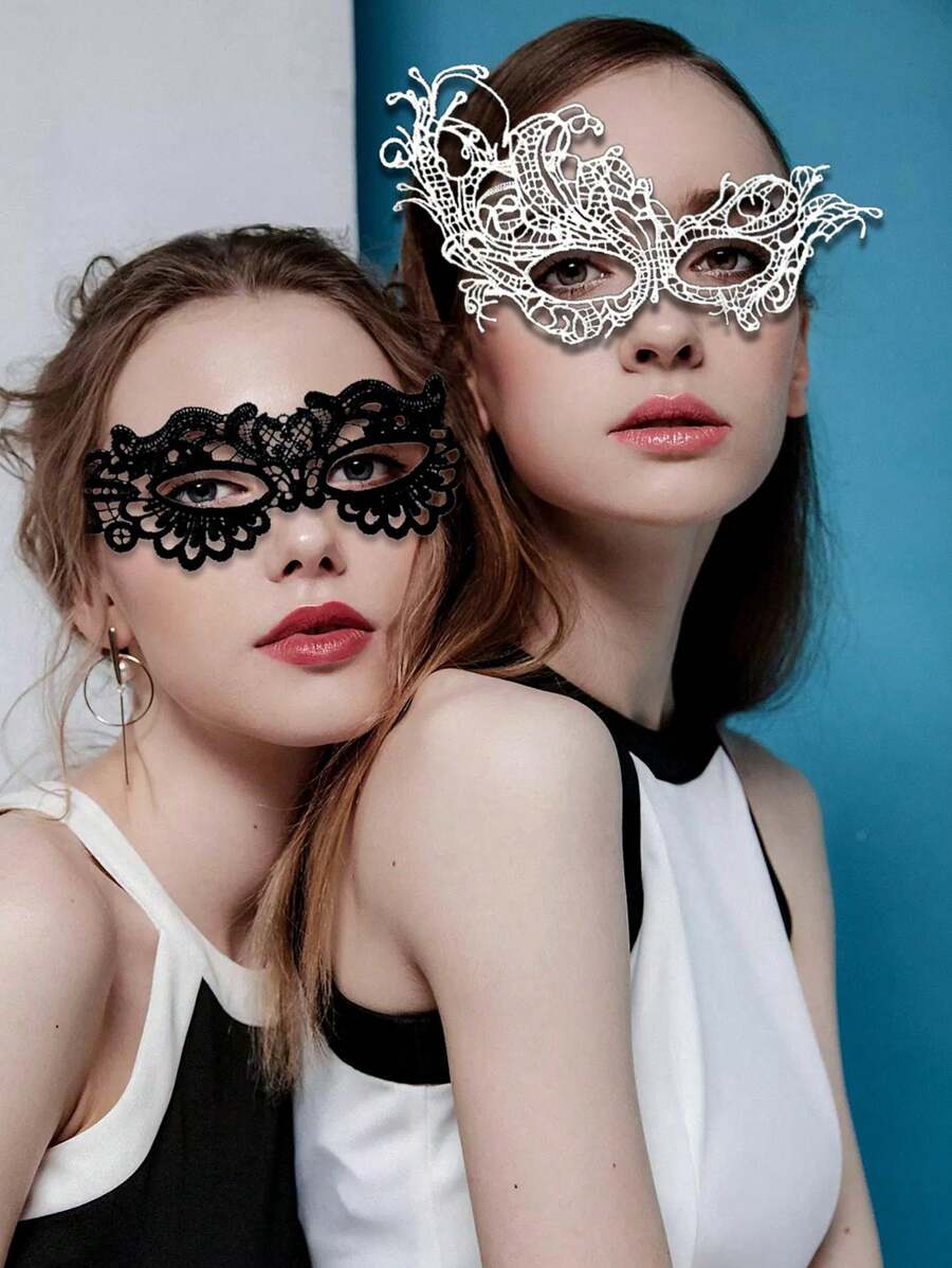 Black Lace Soft Skin-Friendly Sexy Eye Mask Masquerade Party Accessory ...