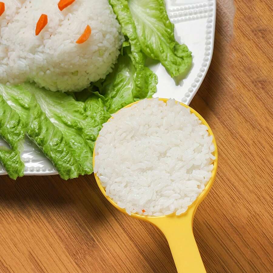 1pc Yellow Non-Stick Rice Paddle, Rice Ball Molding Spoon, Kitchen Tool ...