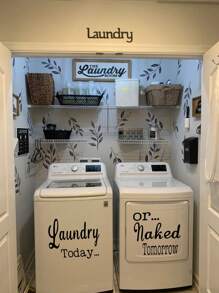 1 Piece, Laundry Room Decoration Self-Service Laundry Fluff And Folding ...