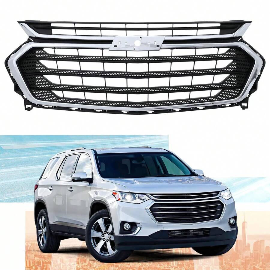 Front Bumper Upper Grille Grill Chrome For Chevy Chevrolet Traverse ...