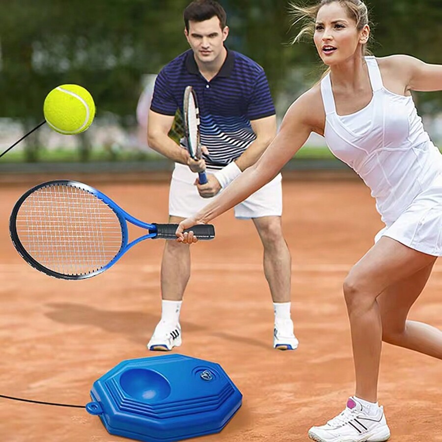 Heavy Duty Tennis Training Aids Base With Elastic Rope Ball Practice ...
