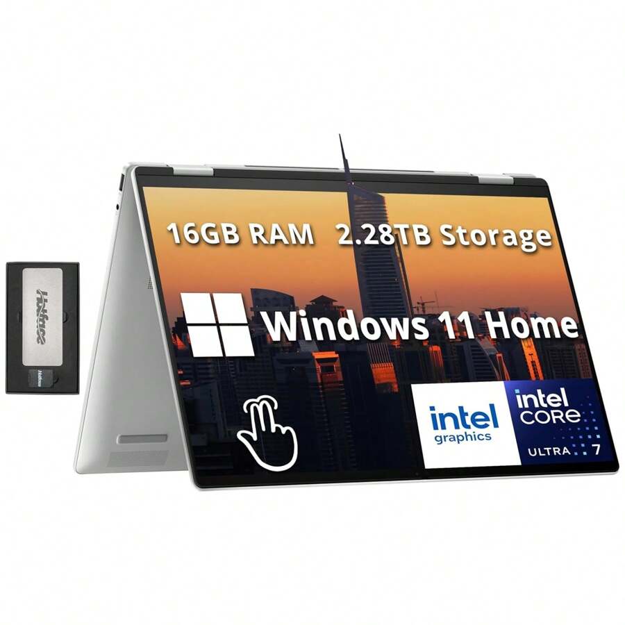 H P HP Envy X360 2-In-1 16" WUXGA Touchscreen Laptop, Intel Ultra 7 ...