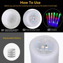 142Pcs Foam Glow In The Dark Stick Set Party Supplies 30pcs LED Light ...