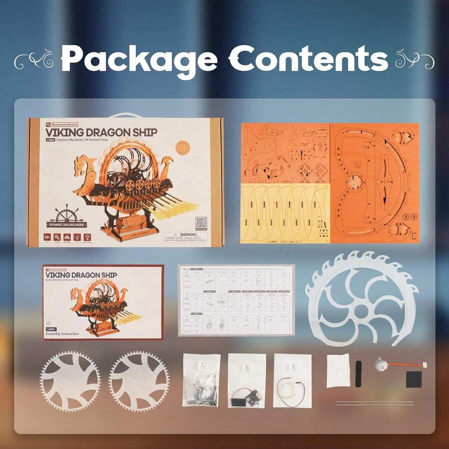 Robotime Robotime 3D Wooden Puzzle For Adults Viking Dragon Ship With ...