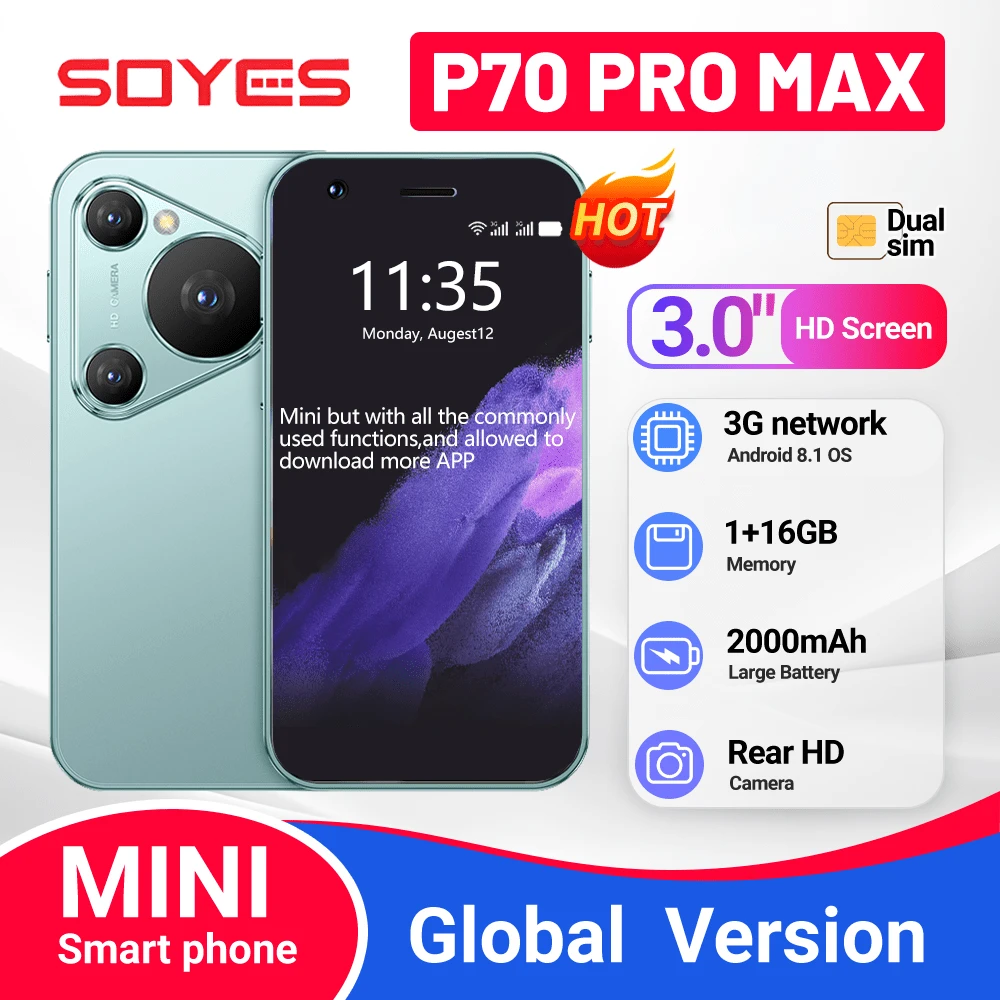 Soyes World Premiere SOYES P70 Pro Max Mini Smartphone Android8.1 3.0 ...
