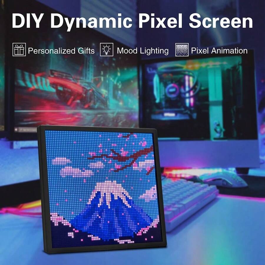 Smart LED Pixel Display Frame - Smart Digital Art Frame Night Lights ...