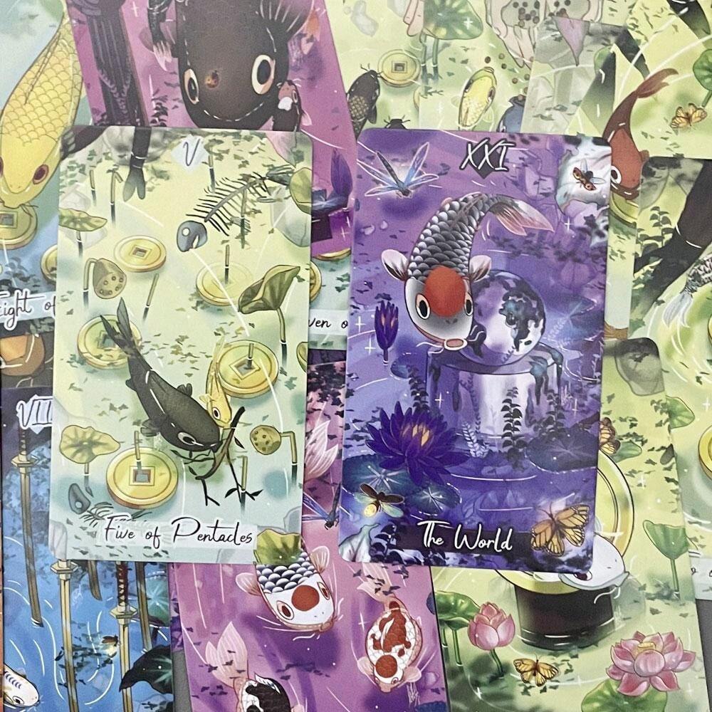 Nishikigoi Tarot Cards Fish Game Dog Animals Divination Deck English ...