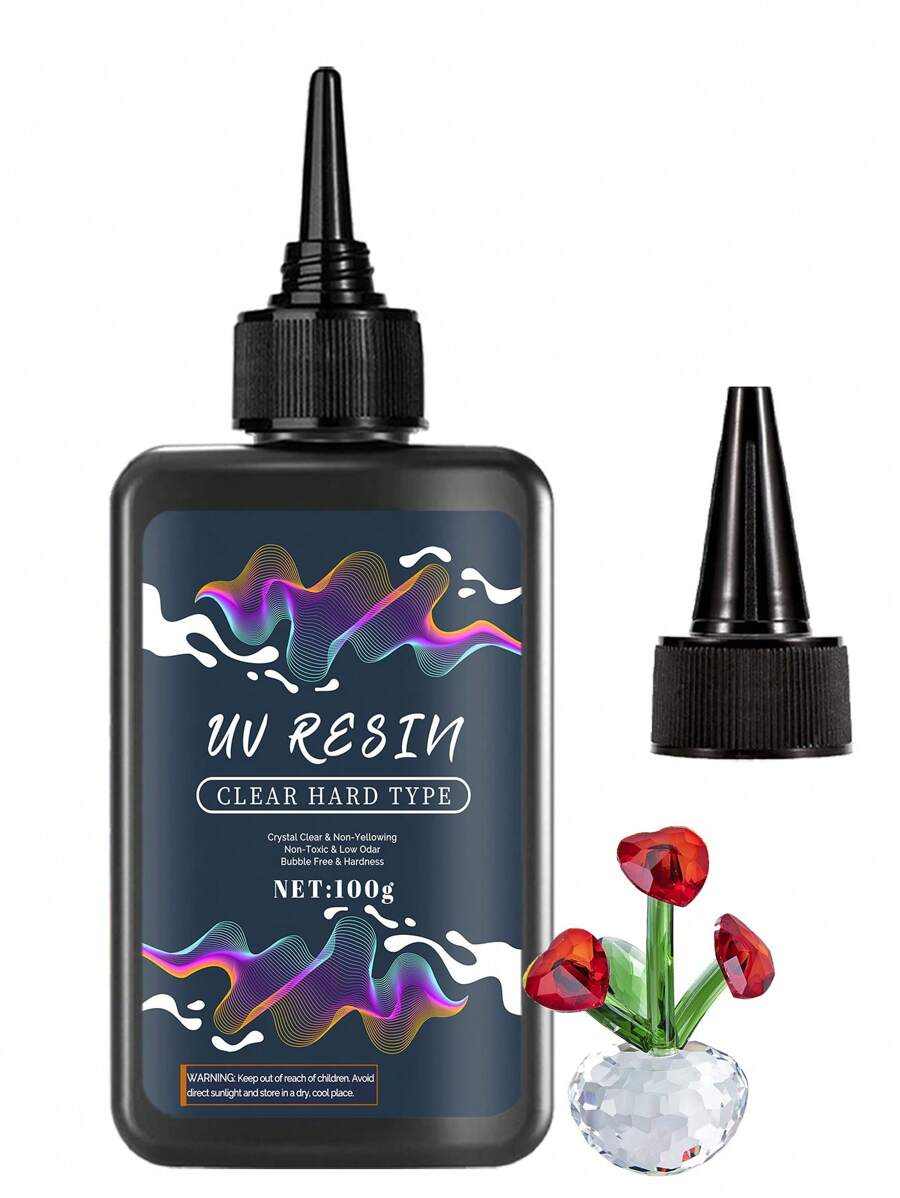 100-500g Low Viscosity Crystal Clear Thin UV Resin Kit, Quick-Curing & Low Shrinkage Ultraviolet ...