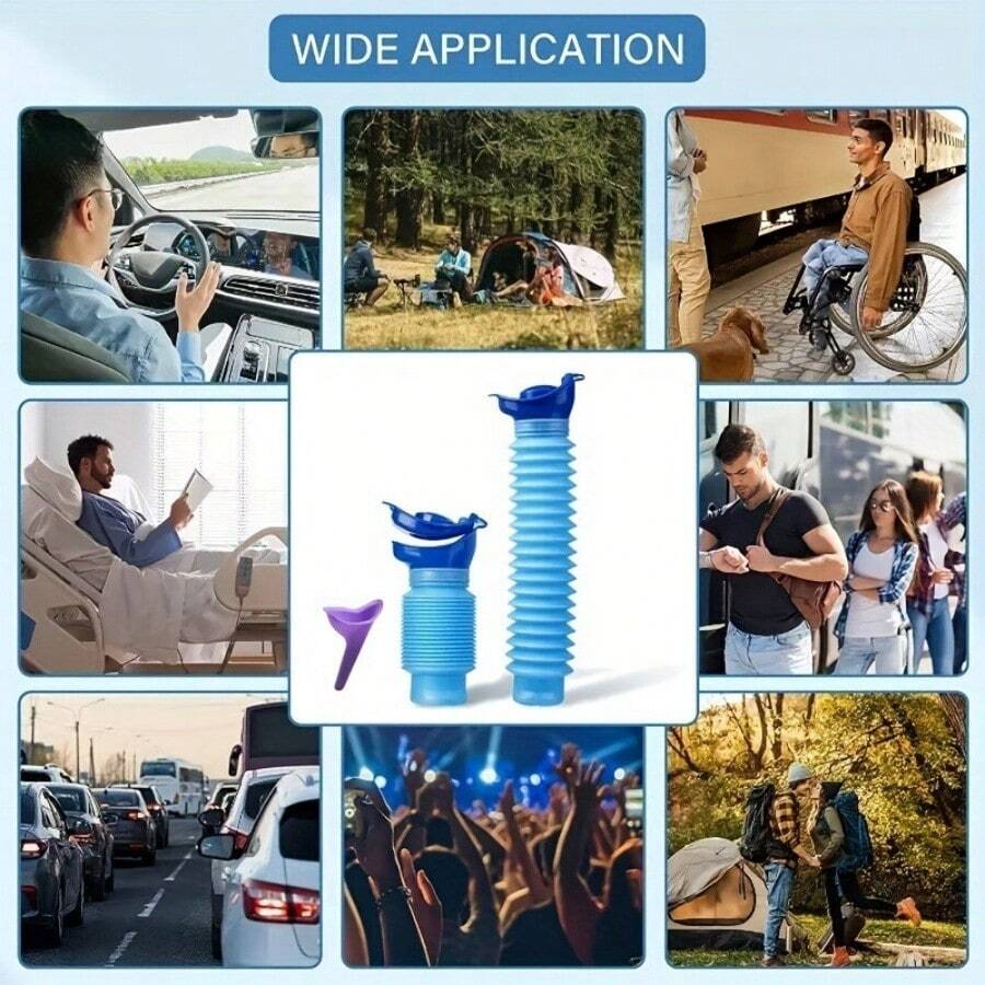 2pcs Portable Reusable Collapsible Travel Urinal, Suitable For All Ages, Outdoor Emergency ...