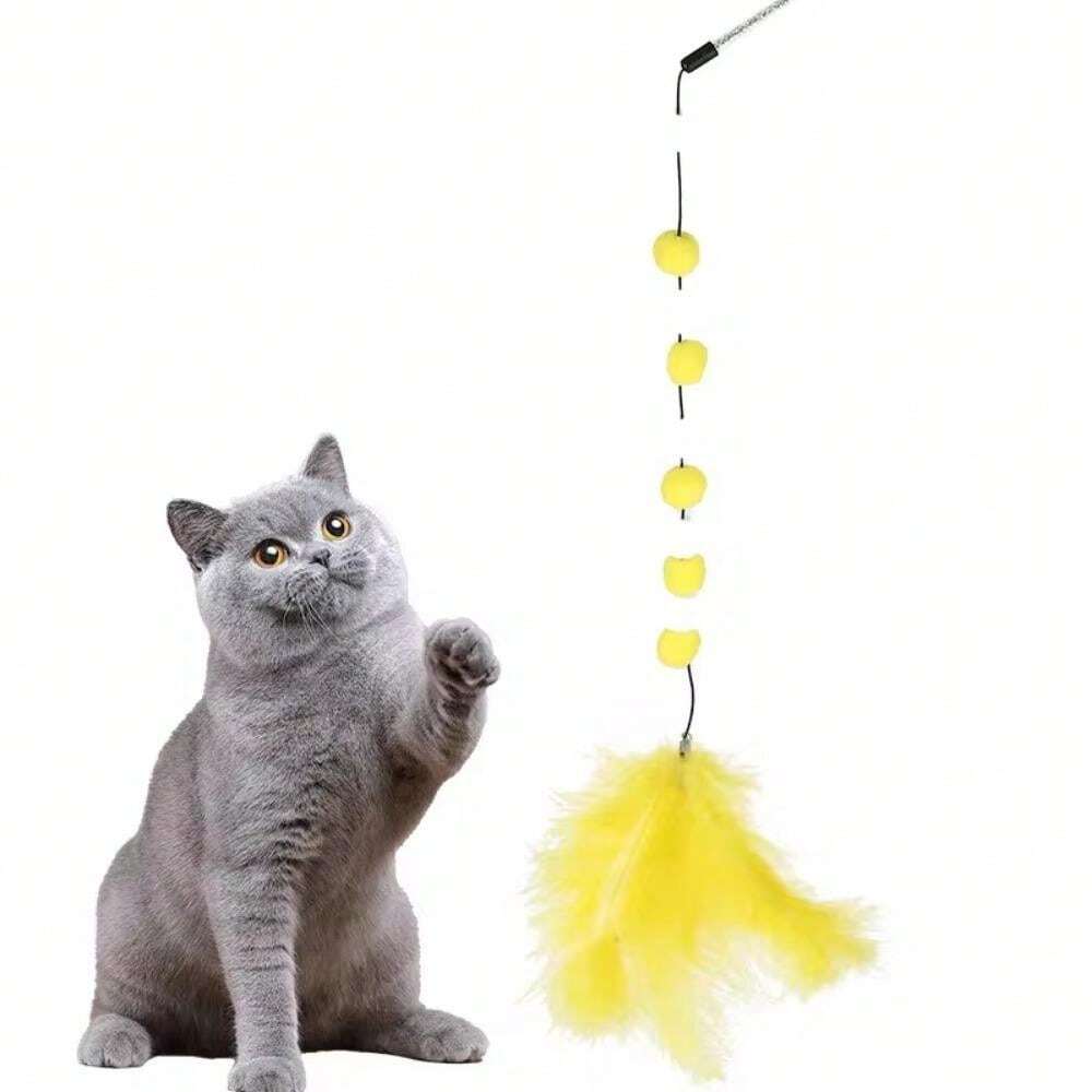 Cat Toys Wool Ball Cat Toys Interactive Teather Toys For Cats Sticks ...