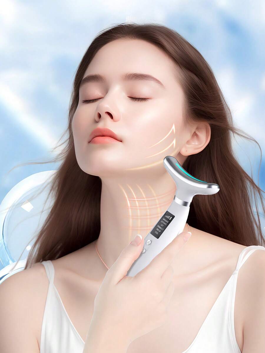 Masajeador de cuello y cara, dispositivo de masaje facial con función ...