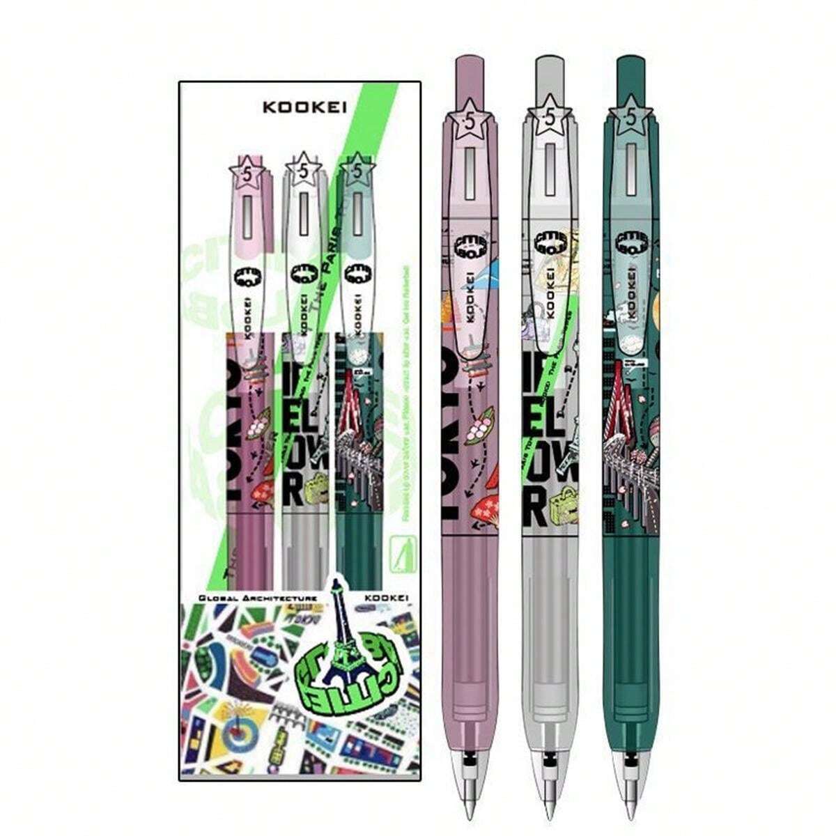 Kookei Push Retractable Pen With World Famous Architecture Landmark ...